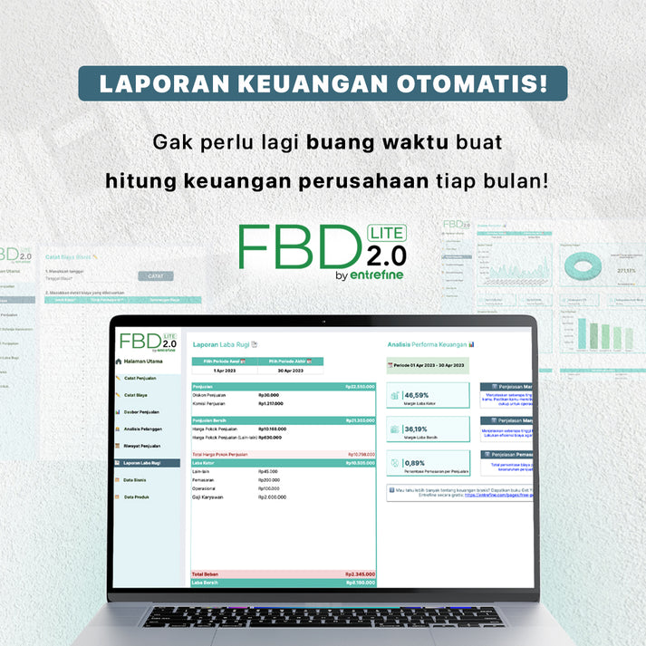 Financial Business Dashboard 2.0 dari Entrefine